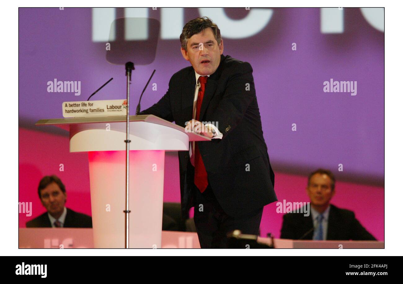 Labour Party conf .....Brighton......Gordon Brown speaks to the Labour ...