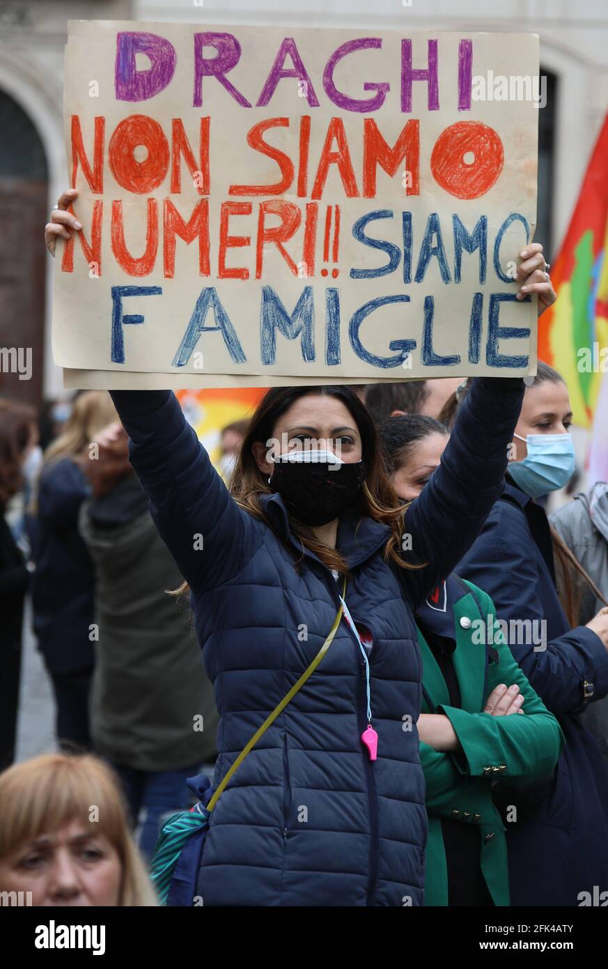 Rome, Italy. 28th Apr, 2021. Rome, Alitalia employees demonstration to ...