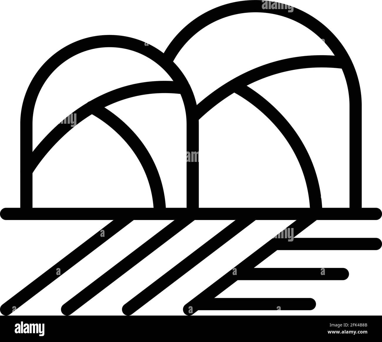 Ranch field icon. Outline Ranch field vector icon for web design ...