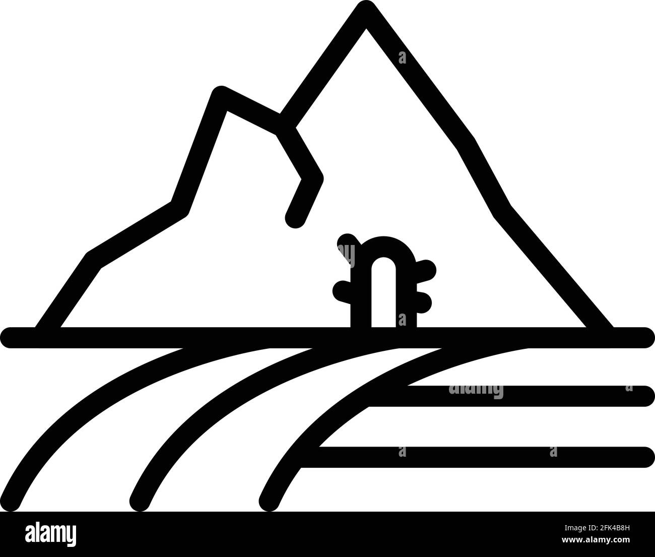 Desert Ranch icon. Outline Desert Ranch vector icon for web design ...