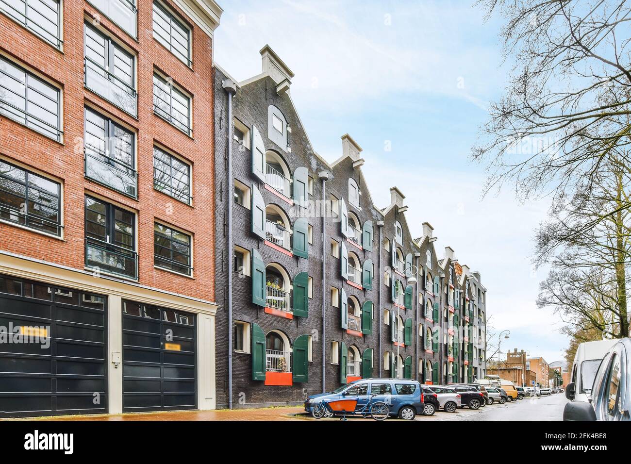 Low rise residential buildings in central neighborhood Stock Photo - Alamy
