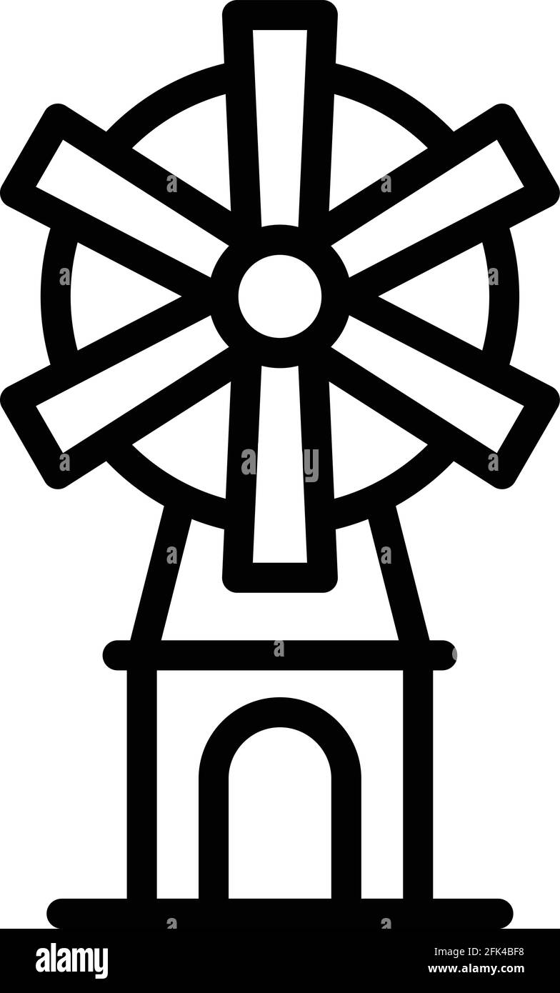 Ranch windmill icon. Outline Ranch windmill vector icon for web design ...