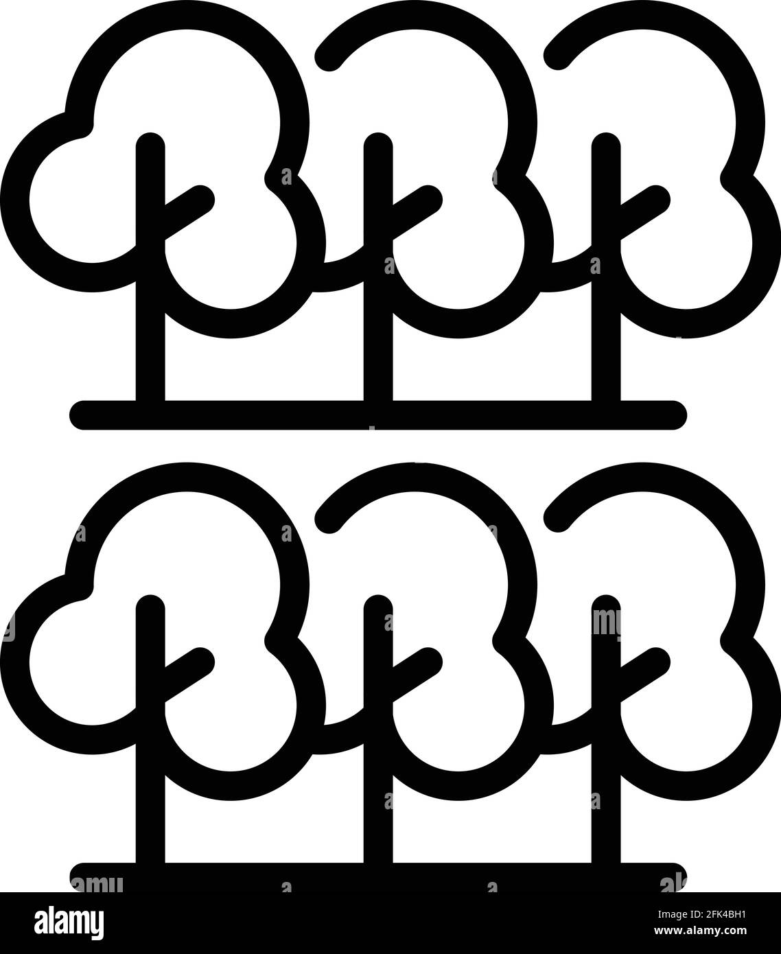 Ranch tree garden icon. Outline Ranch tree garden vector icon for web ...