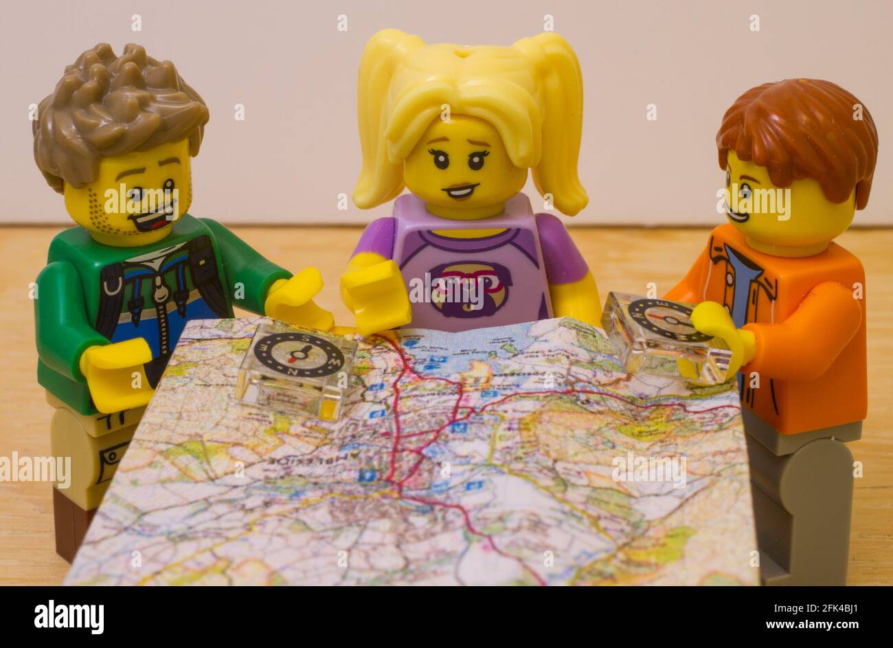 LUTON, UNITED KINGDOM - May 02, 2017: Planning an expedition hike with ...