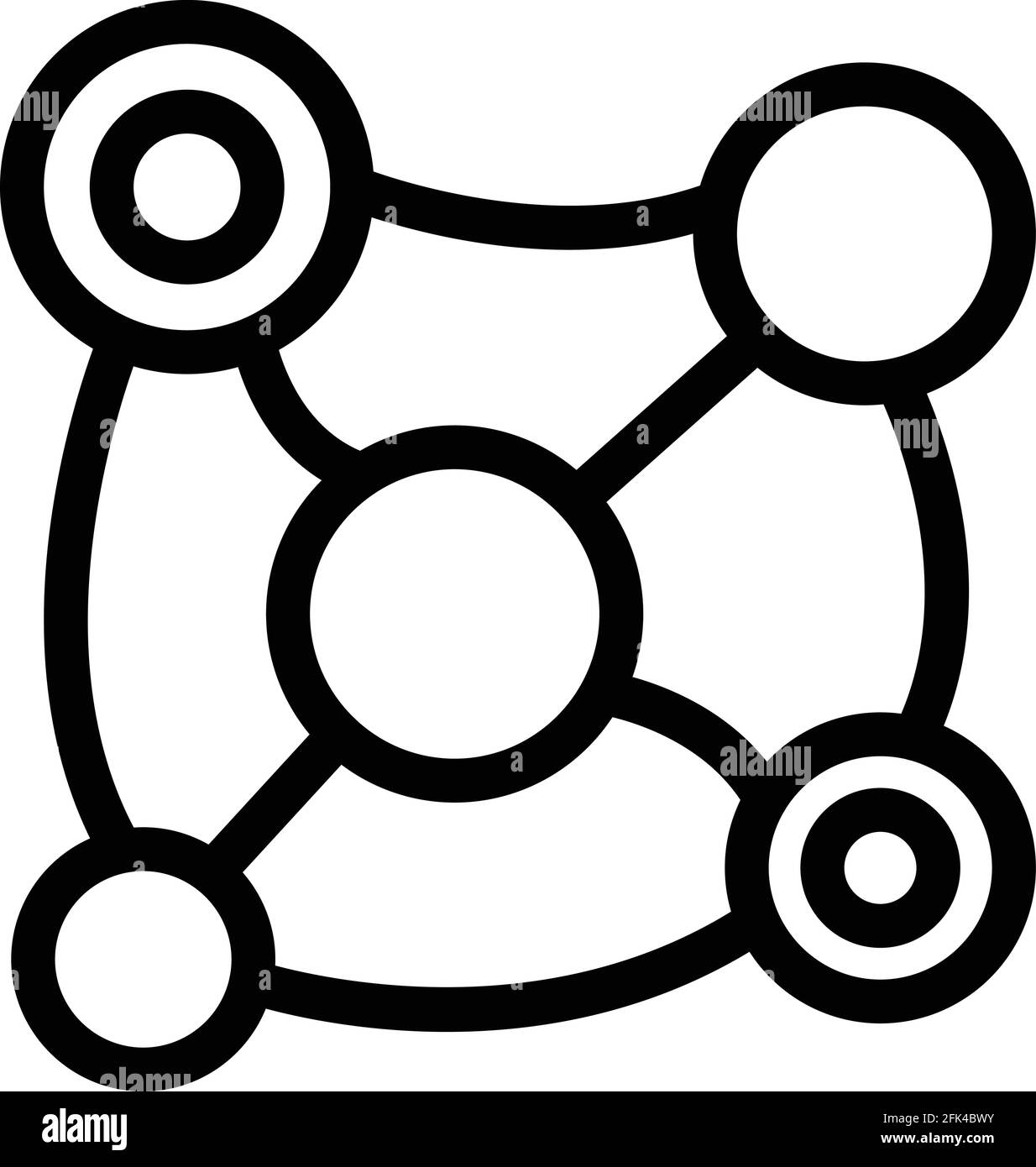Internet network icon. Outline Internet network vector icon for web ...