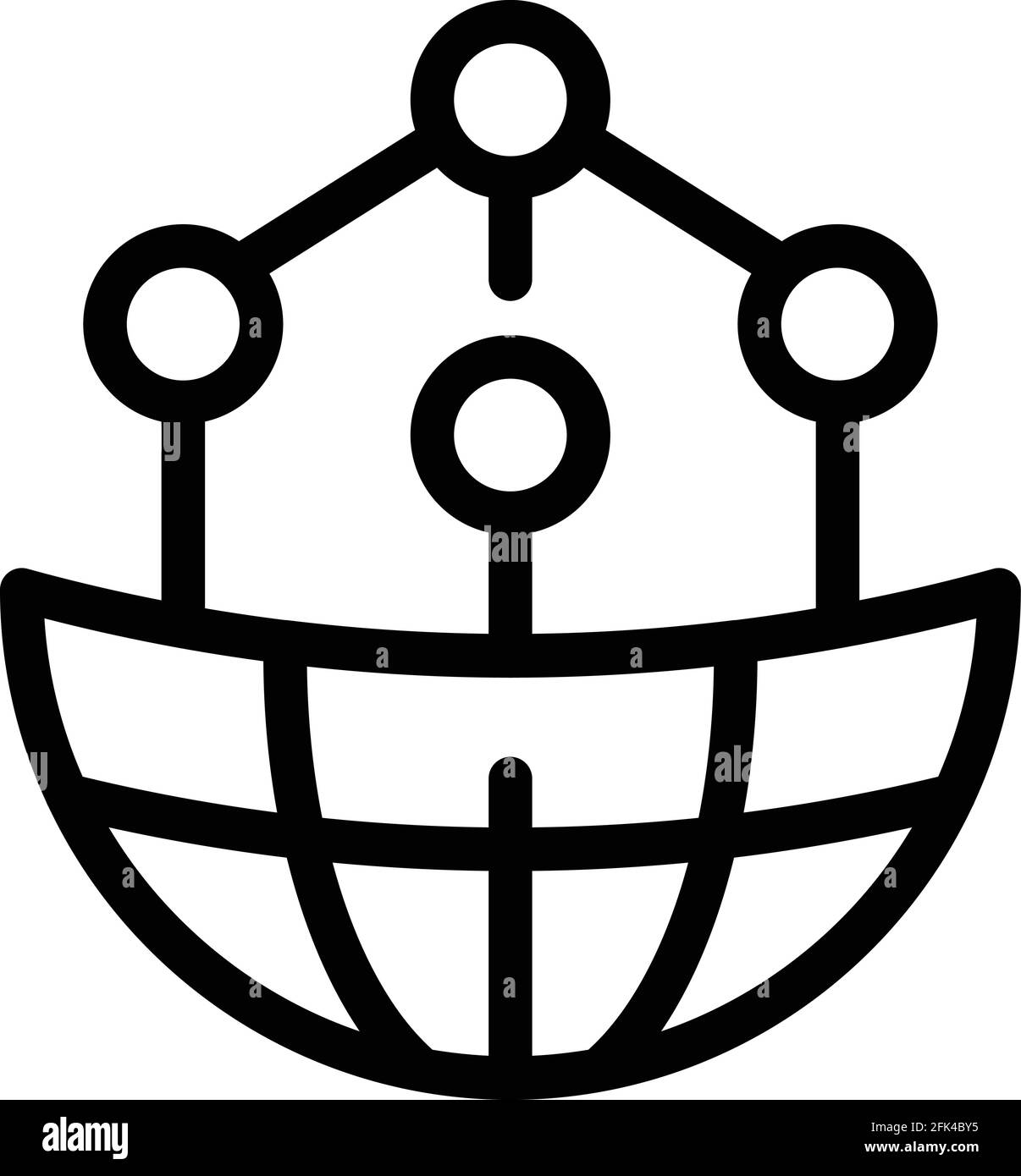 Global internet icon. Outline Global internet vector icon for web ...