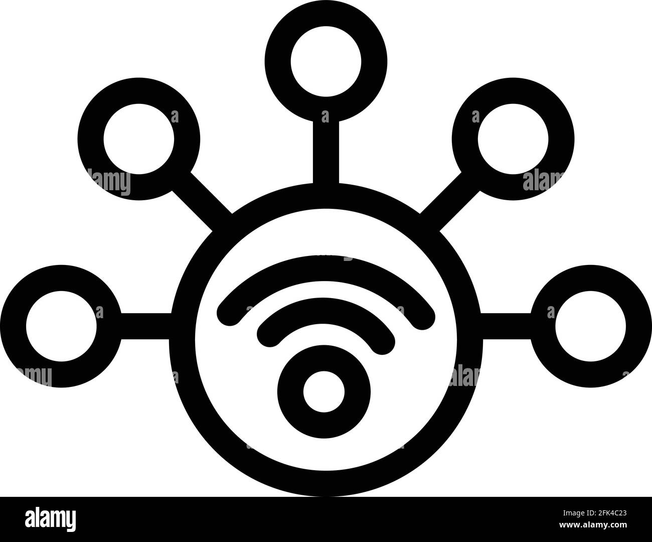 Wifi internet icon. Outline Wifi internet vector icon for web design ...