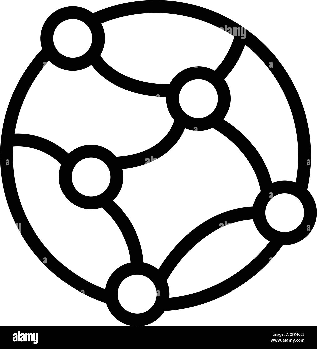 Global internet network icon. Outline Global internet network vector ...