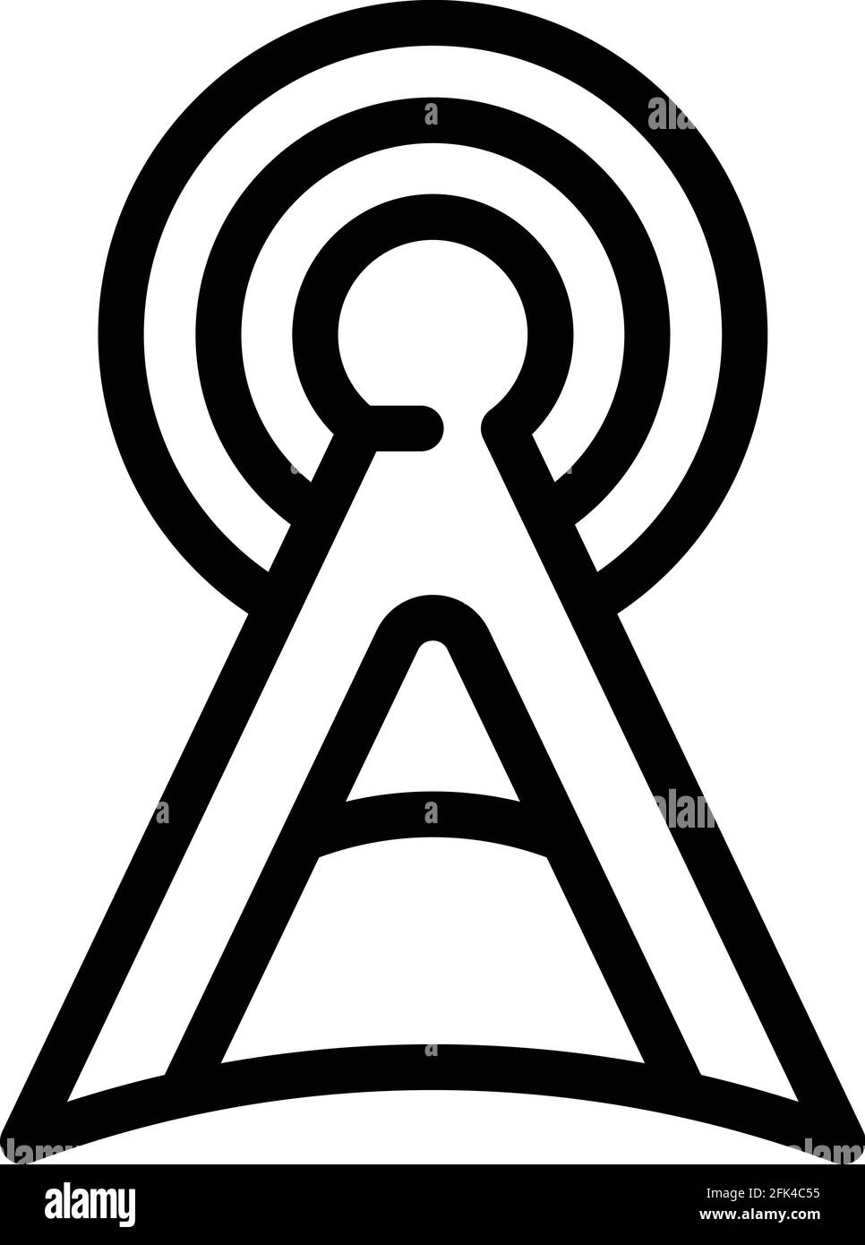 Internet tower icon. Outline Internet tower vector icon for web design ...