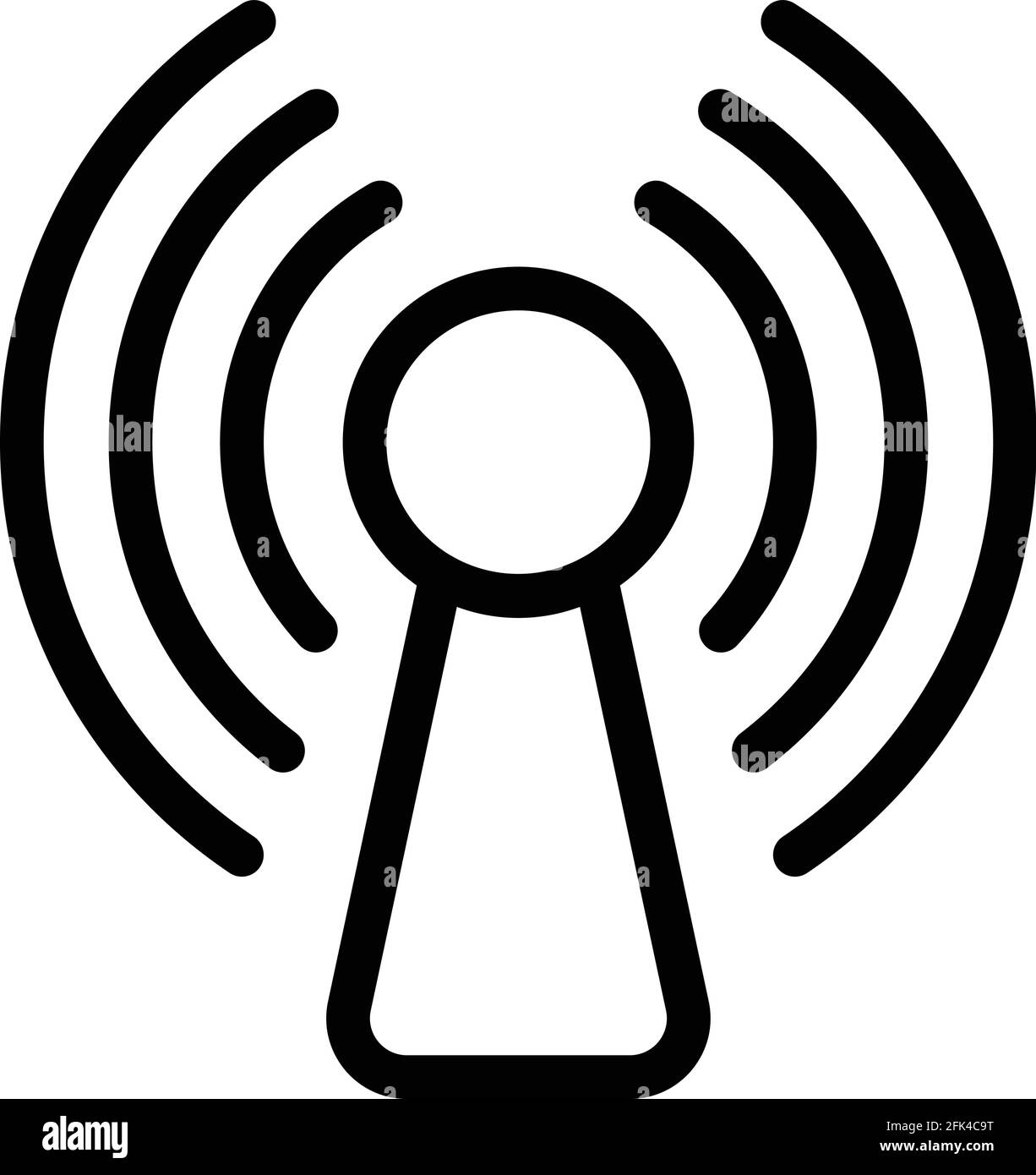 Internet signal icon. Outline Internet signal vector icon for web ...