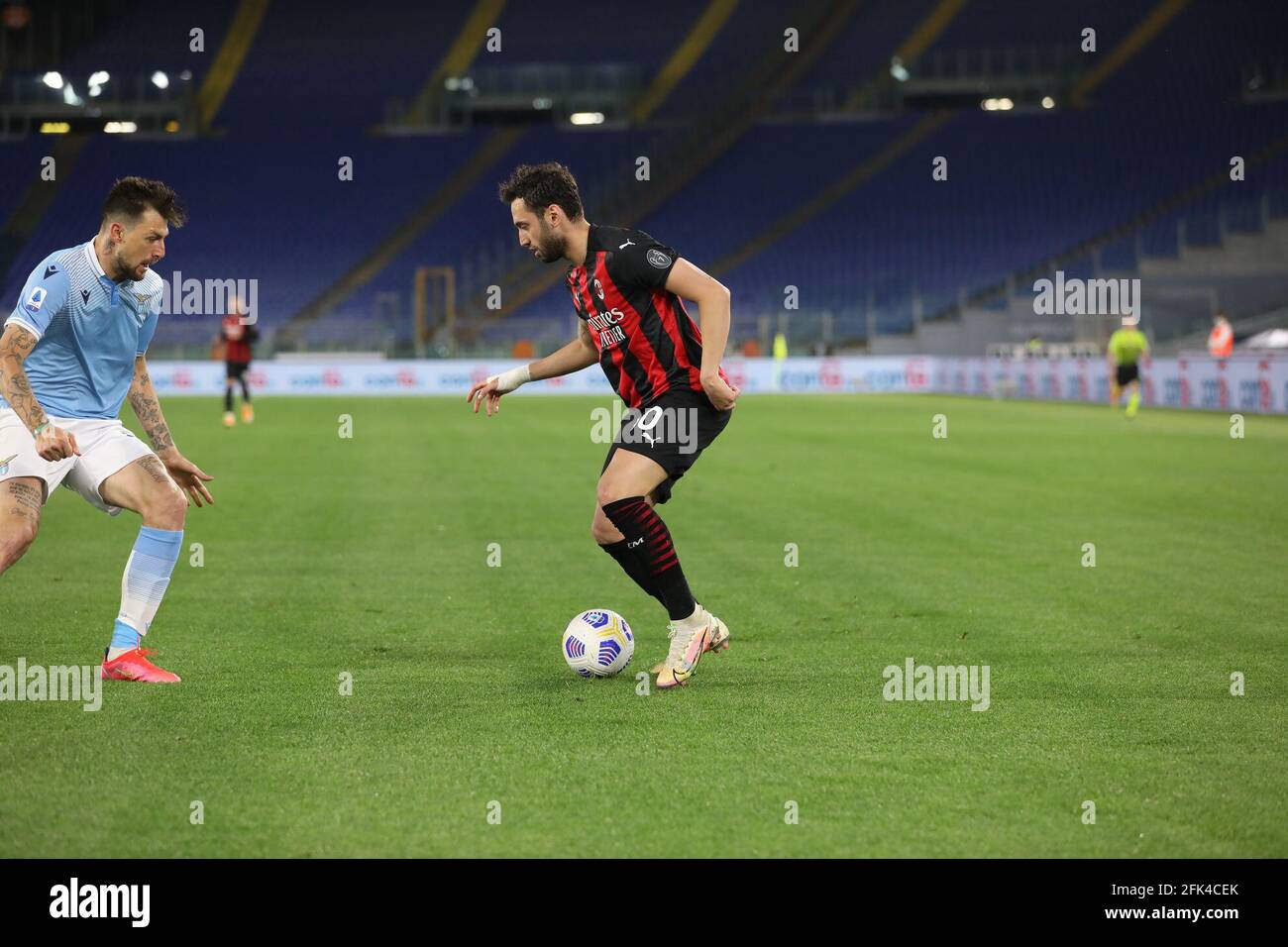 Rome, Italy. 26th Apr, 2021. Home victory for Lazio that beat AC Milan ...