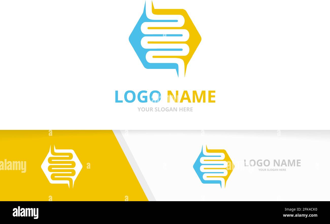 Gastrointestinal human, digestive system logo combination. Colon ...