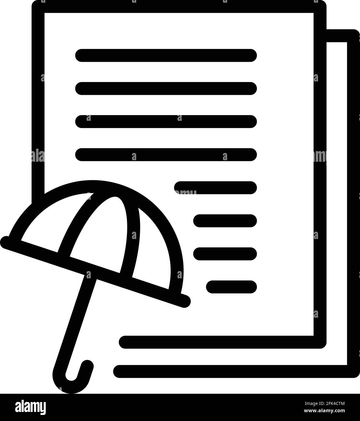 Insurance compensation icon. Outline Insurance compensation vector icon ...