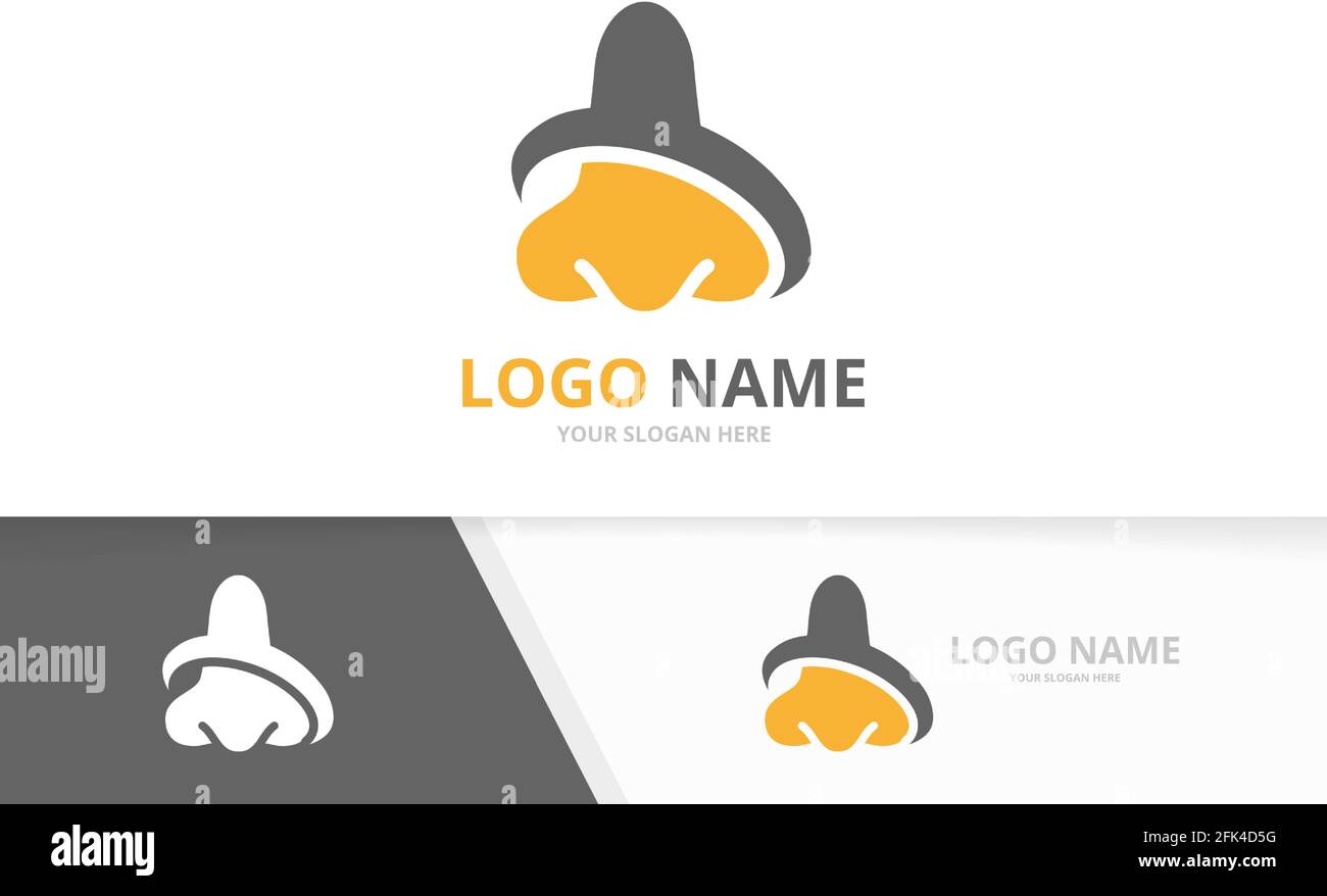 Vector nose logo combination. Nasal, otolaryngology logotype design ...