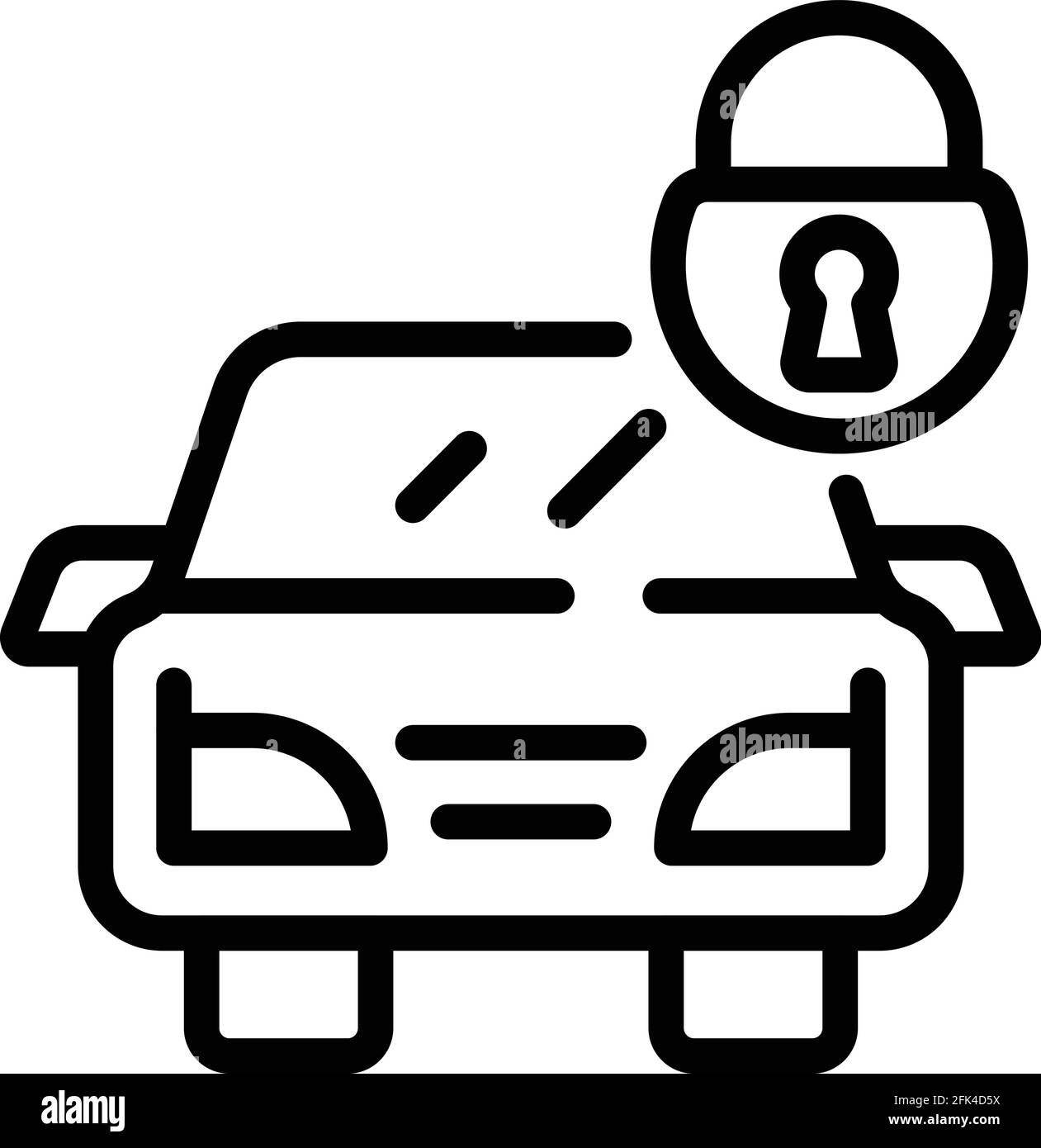 Liability car icon. Outline Liability car vector icon for web design ...