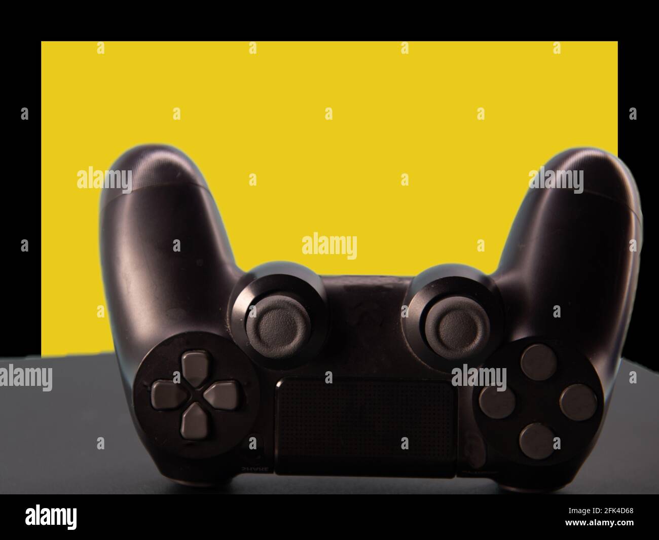 Control of new generation electronic games. Black game controller ...