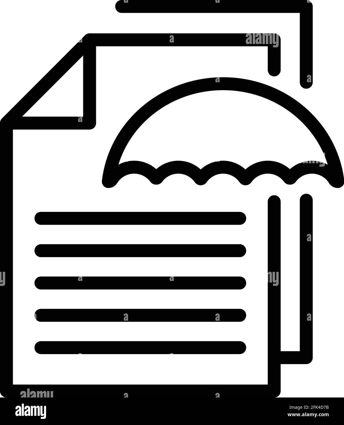 Liability insurance icon. Outline Liability insurance vector icon for ...