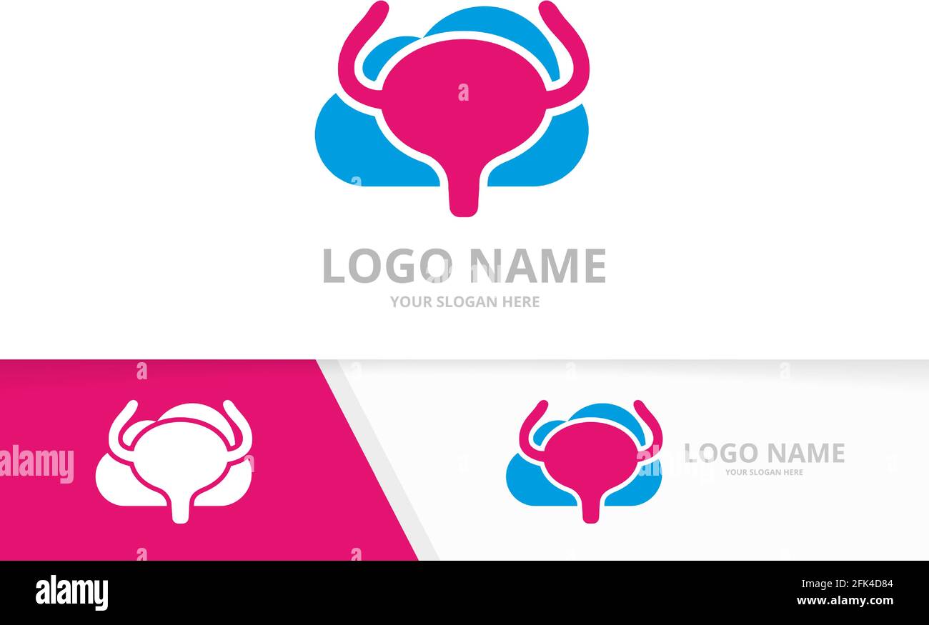 Vector bladder and cloud logo combination. Urinary tract logotype ...