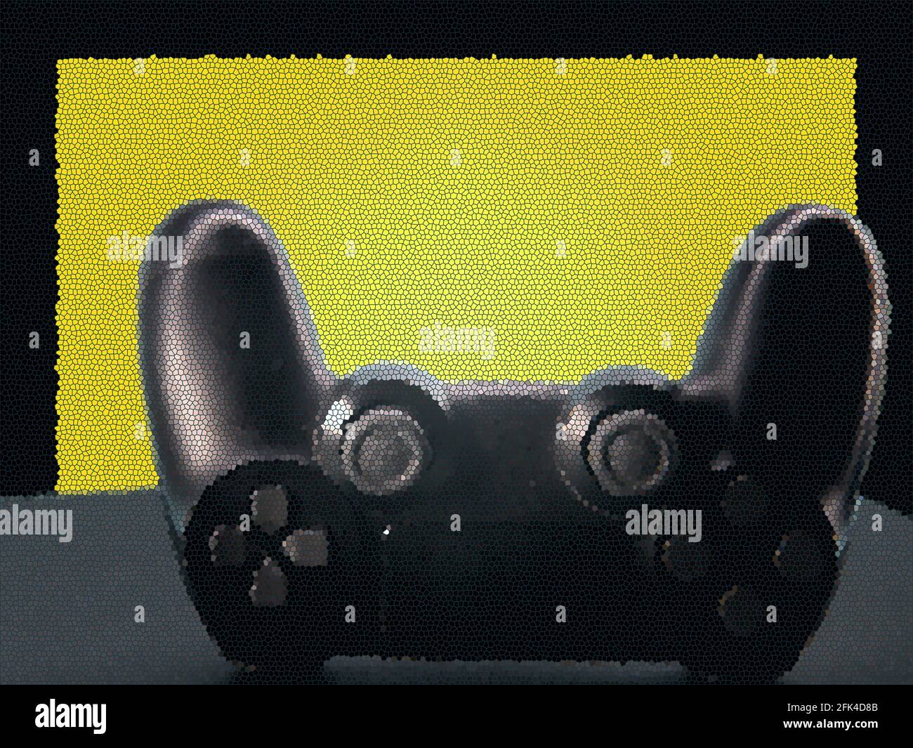 Control of new generation electronic games. Black game controller ...
