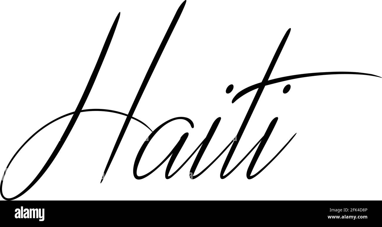 haiti text sign illustration on white background Stock Vector Image ...