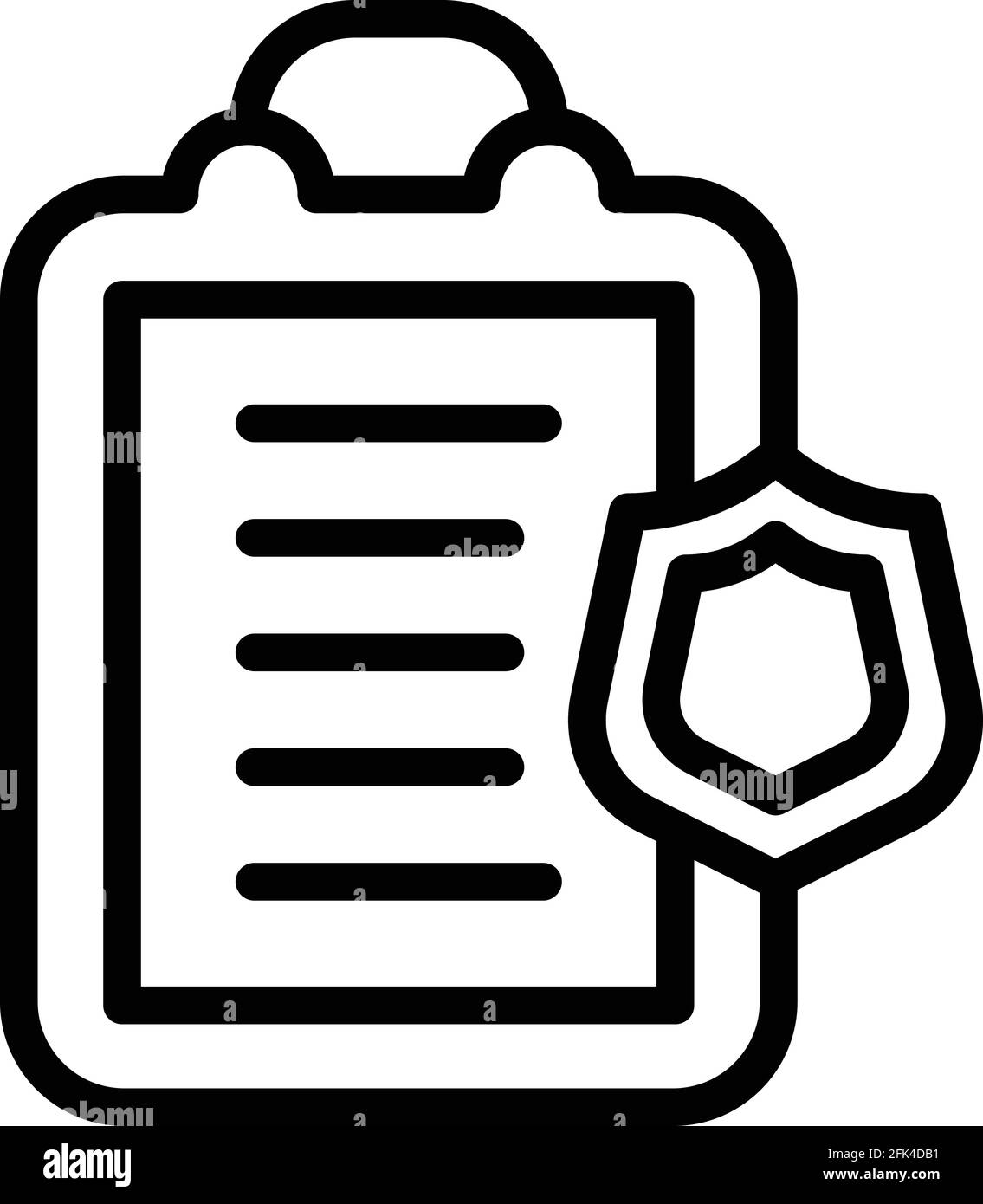 Liability clipboard icon. Outline Liability clipboard vector icon for ...