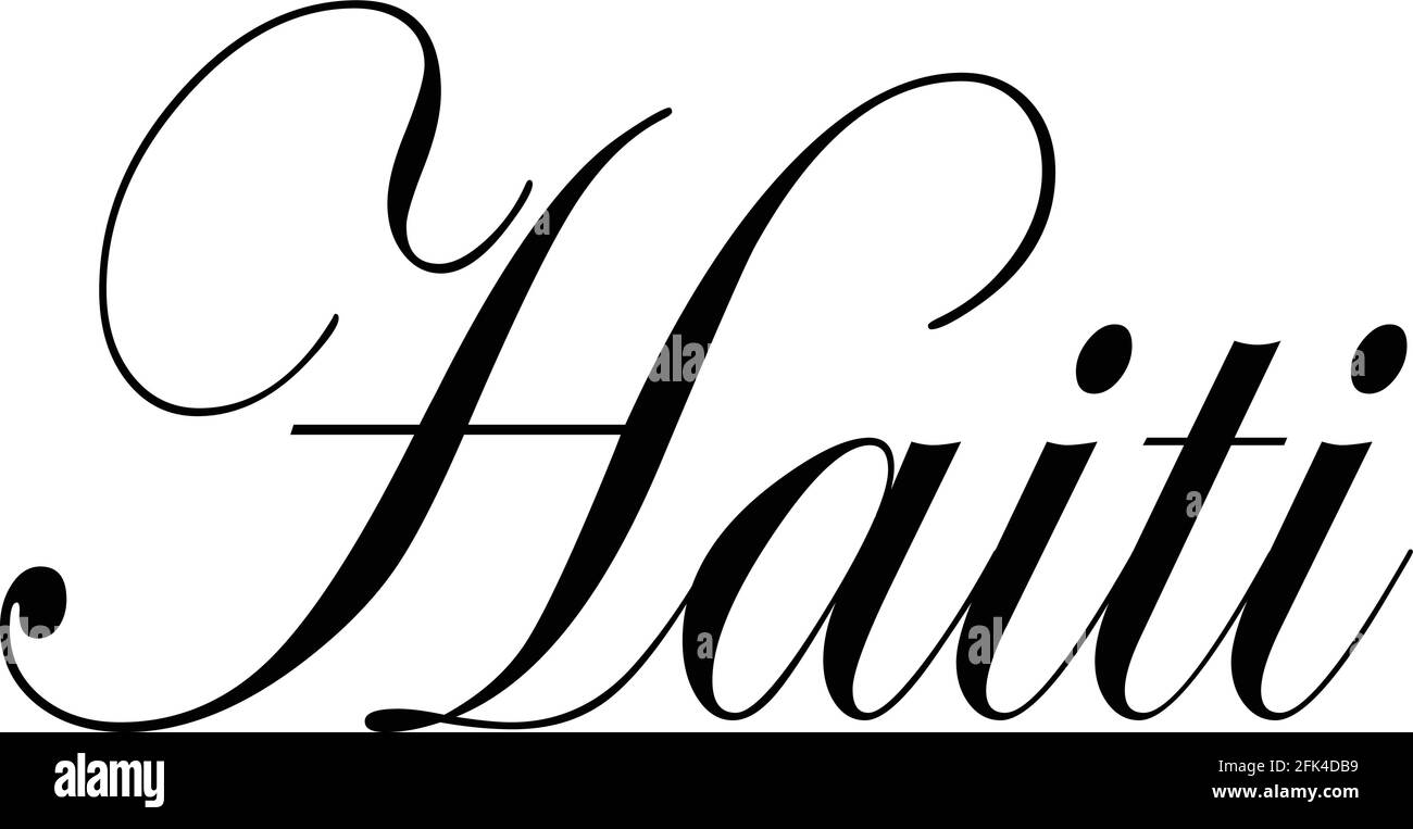 haiti text sign illustration on white background Stock Vector Image ...