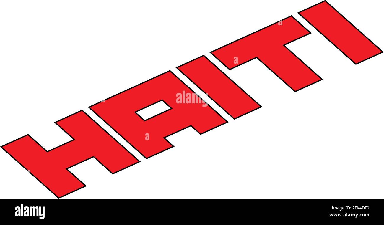 haiti text sign illustration on white background Stock Vector Image ...
