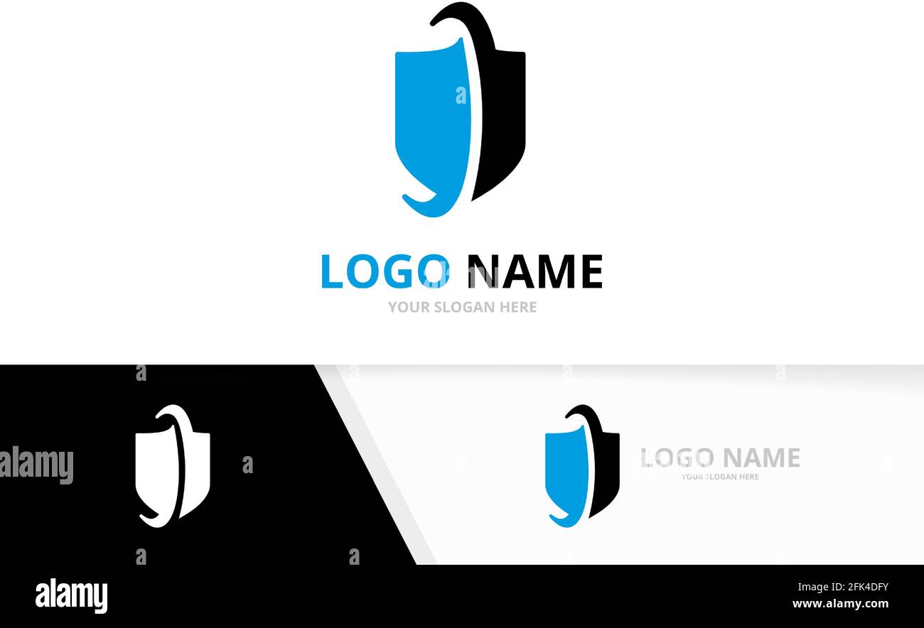 Security company logo. Unique shield logotype design template Stock ...