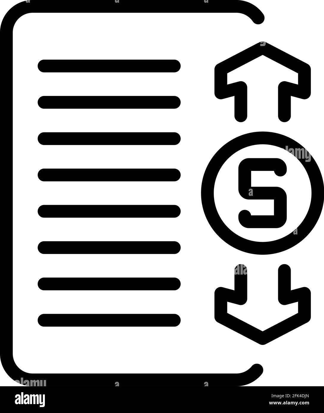 Liability Bank Document Icon Outline Liability Bank Document Vector