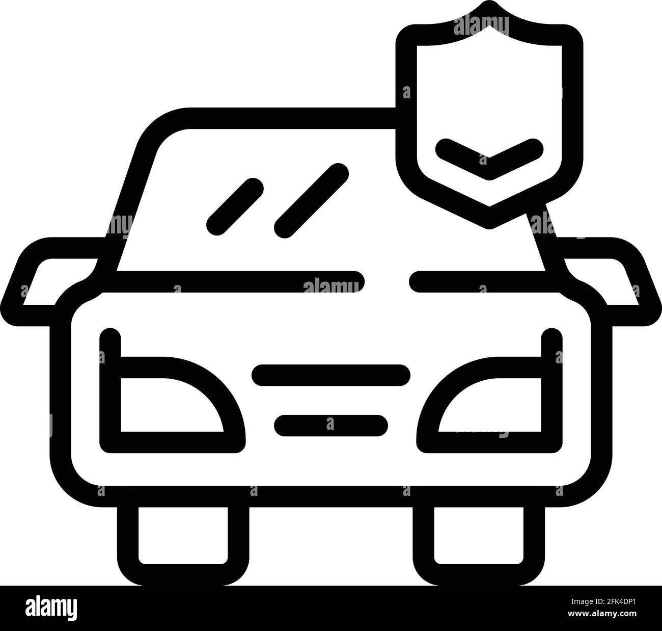 Liability car icon. Outline Liability car vector icon for web design ...