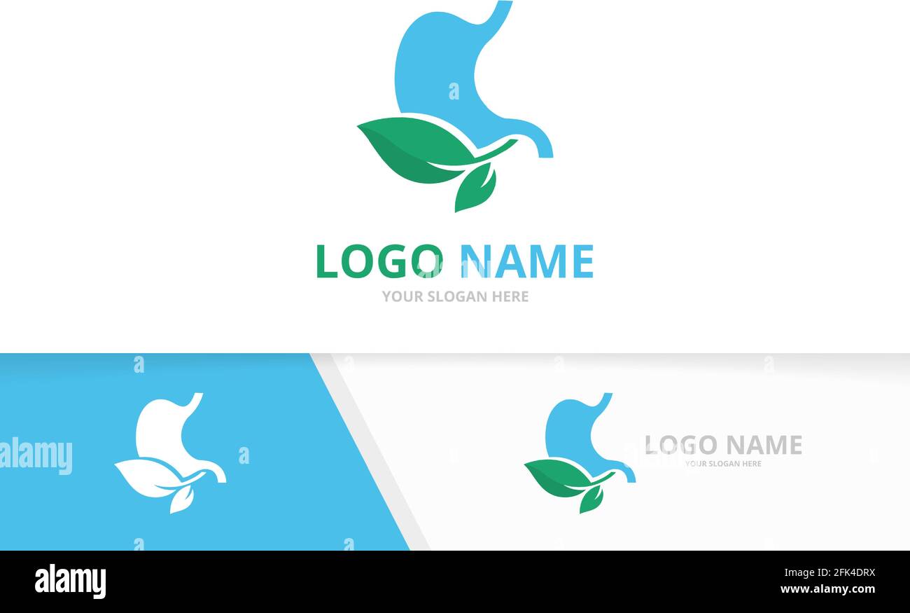 Business gastrointestinal tract logotype design. Ecological stomach and ...