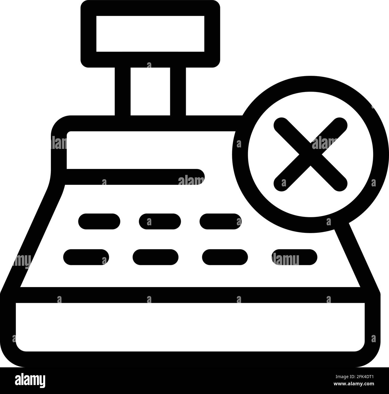 Payment cancellation icon. Outline Payment cancellation vector icon for ...