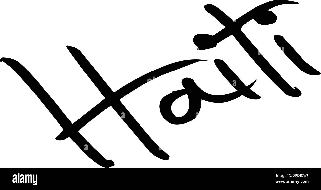 haiti text sign illustration on white background Stock Vector Image ...