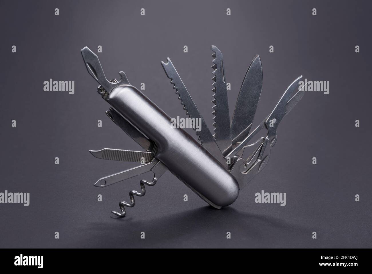 Swiss many task army knife. Multi tool pocket knife Stock Photo - Alamy
