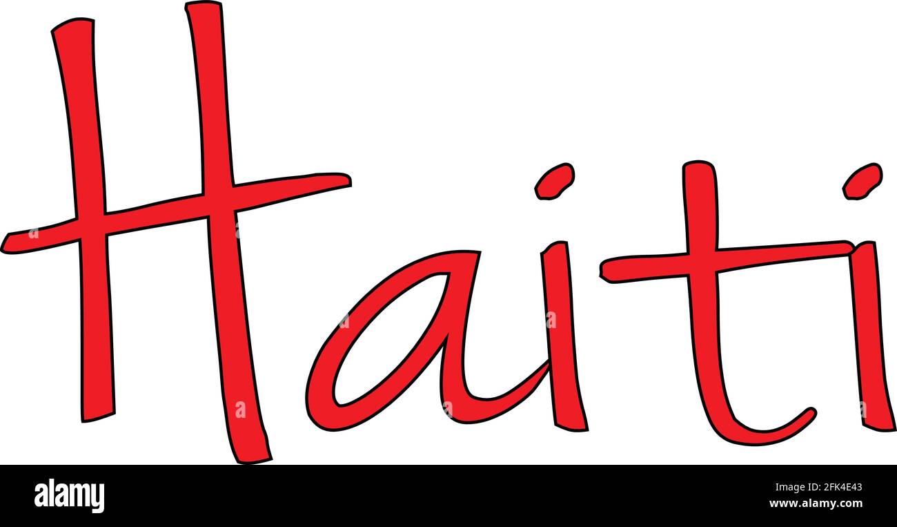 haiti text sign illustration on white background Stock Vector Image ...