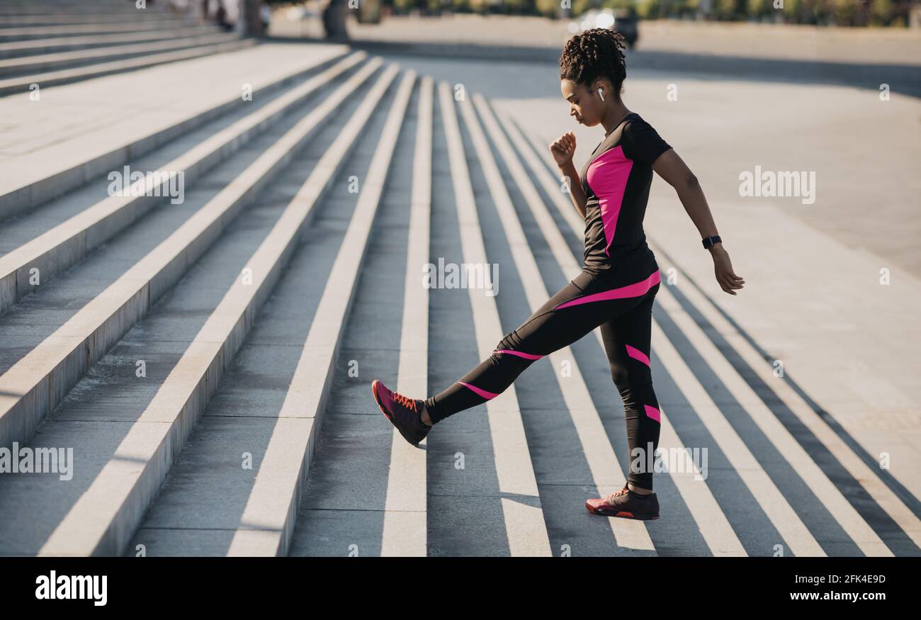 Healthy lifestyle and sport outdoor, exercises for legs at spring ...