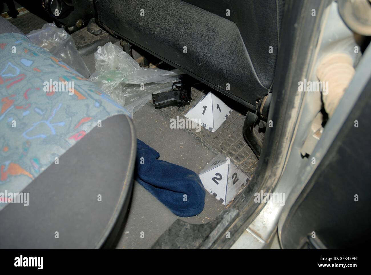 Police forensics cones hi-res stock photography and images - Alamy