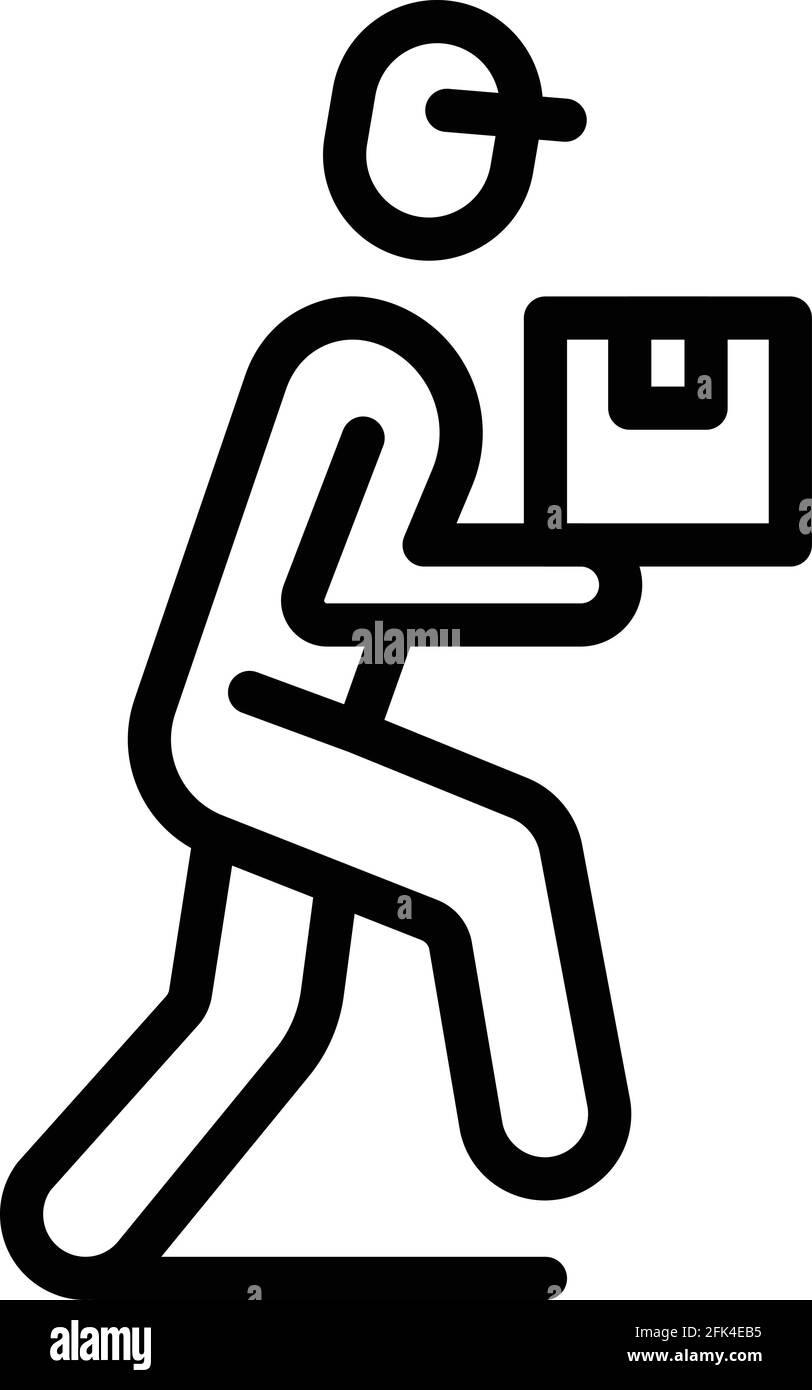 Rush job delivery icon. Outline Rush job delivery vector icon for web ...