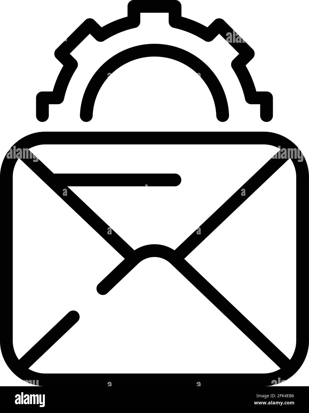 Rush job mail icon. Outline Rush job mail vector icon for web design ...