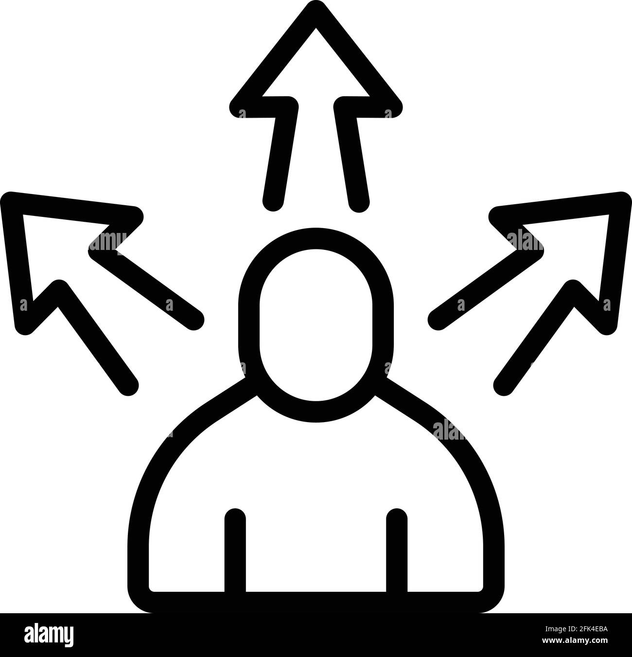 Rush job direction icon. Outline Rush job direction vector icon for web ...