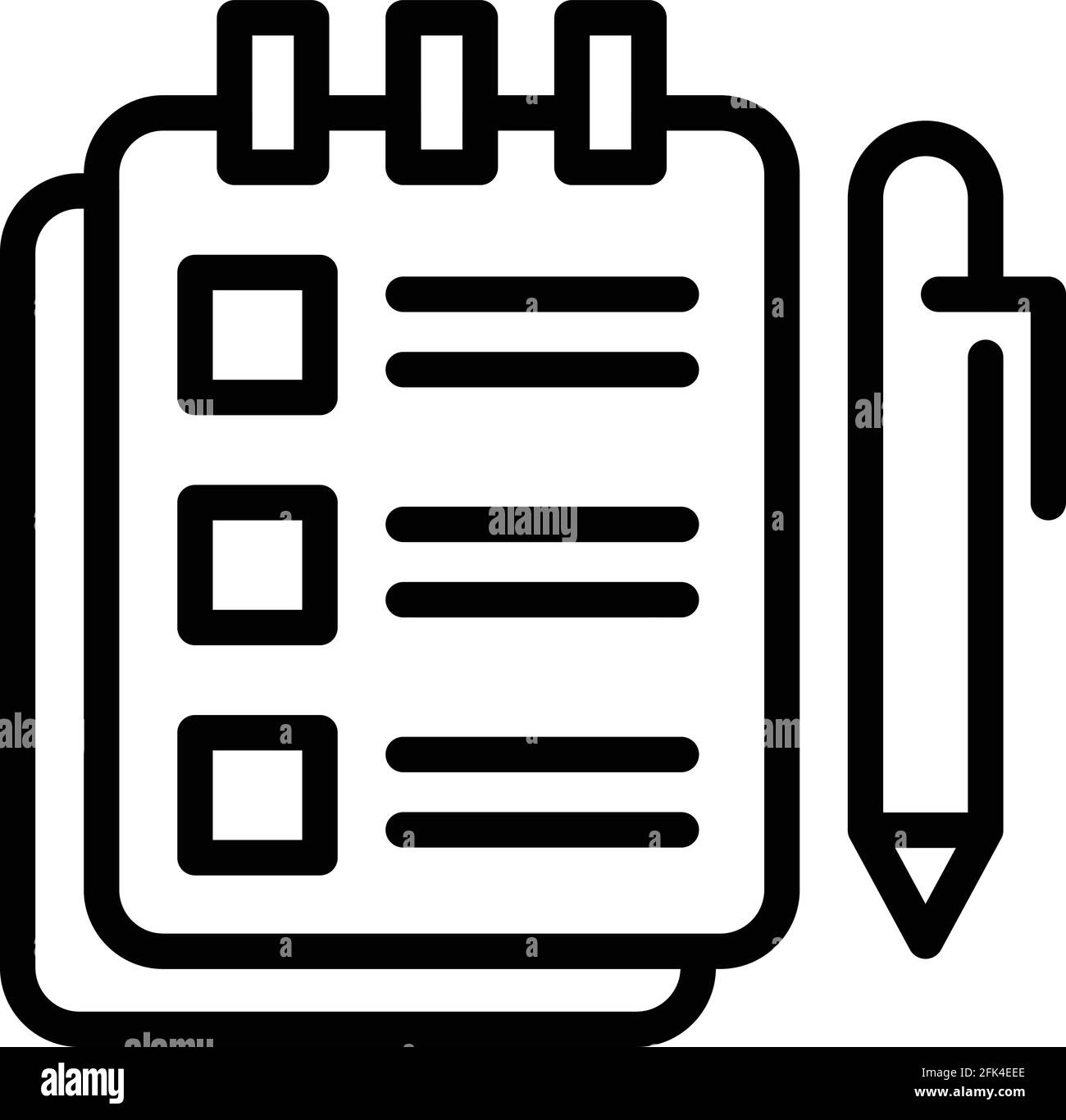 Rush job notebook icon. Outline Rush job notebook vector icon for web ...