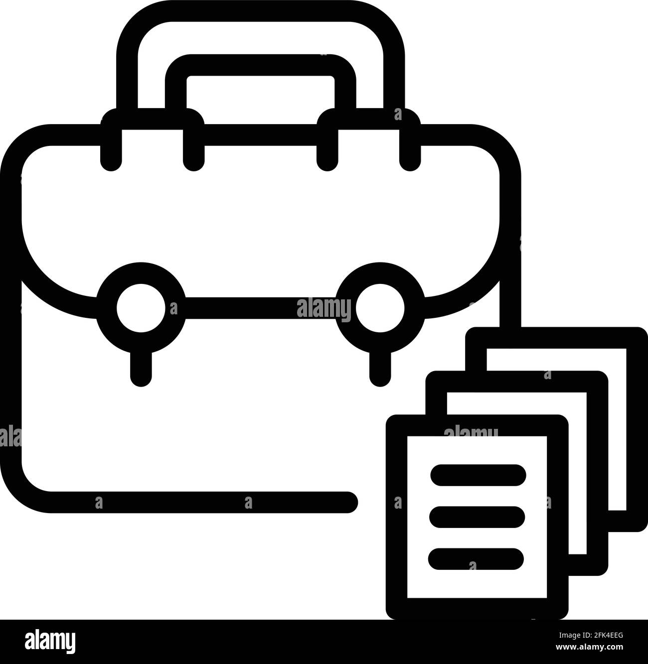 Rush job briefcase icon. Outline Rush job briefcase vector icon for web ...