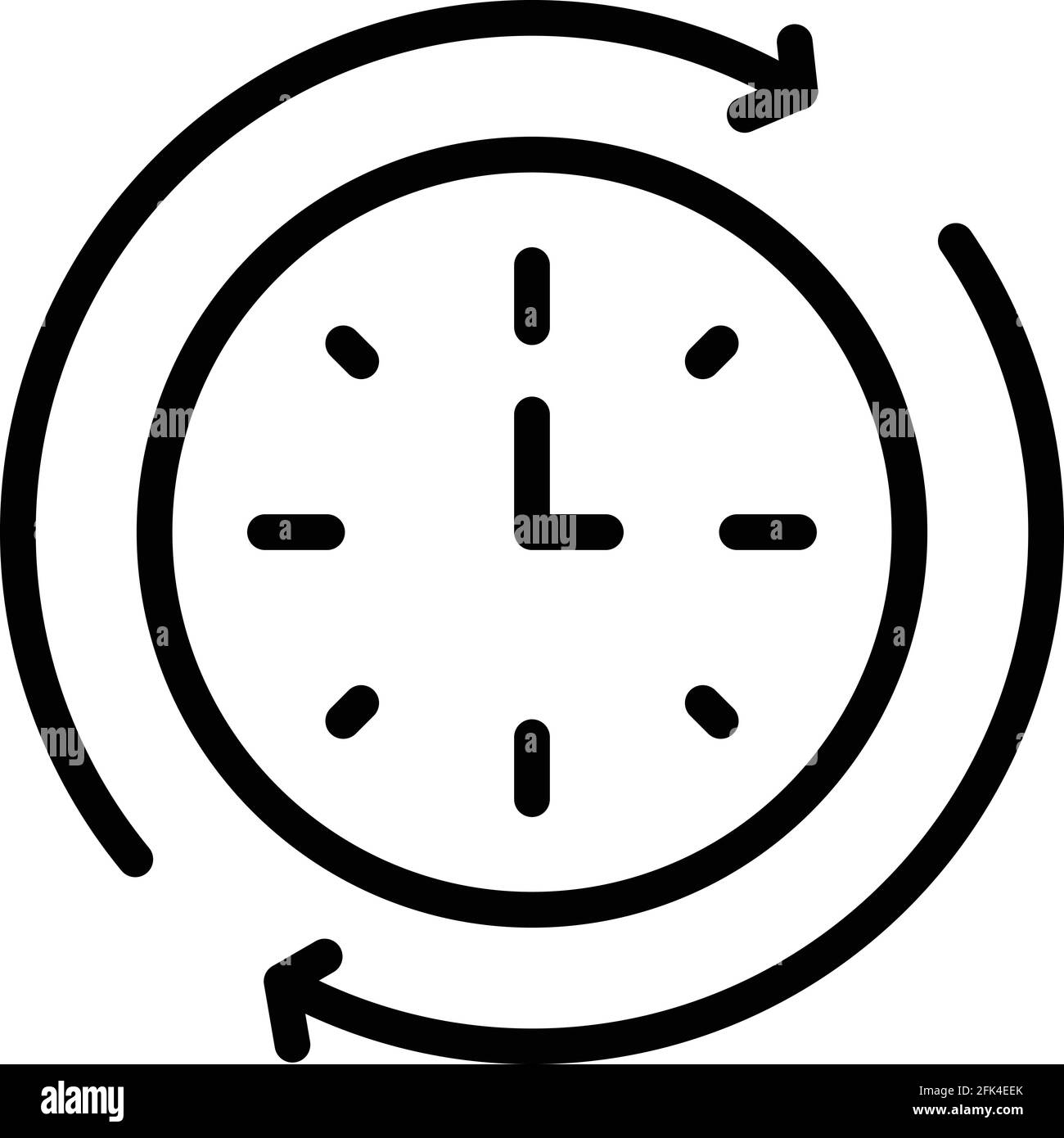 Rush job wall clock icon. Outline Rush job wall clock vector icon for ...