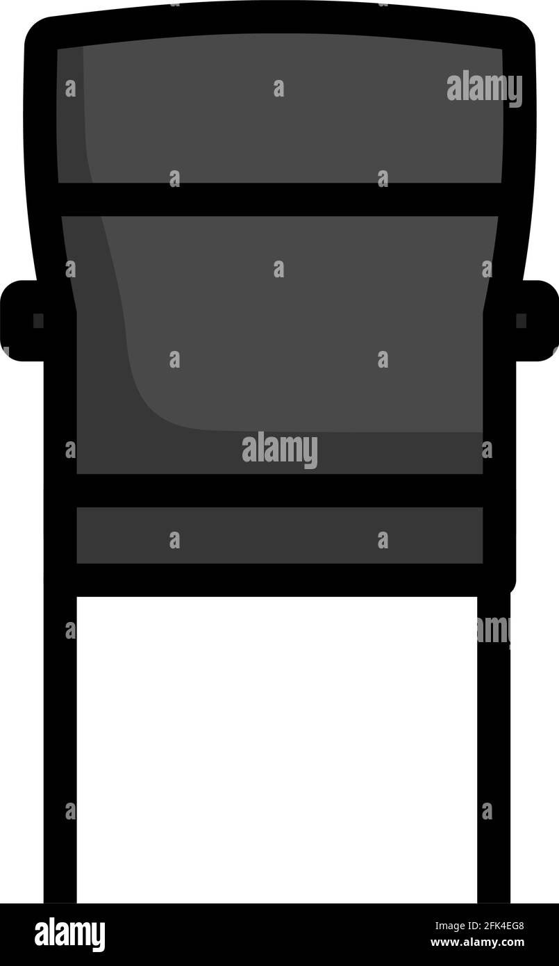 Guest Office Chair Icon. Editable Bold Outline With Color Fill Design ...