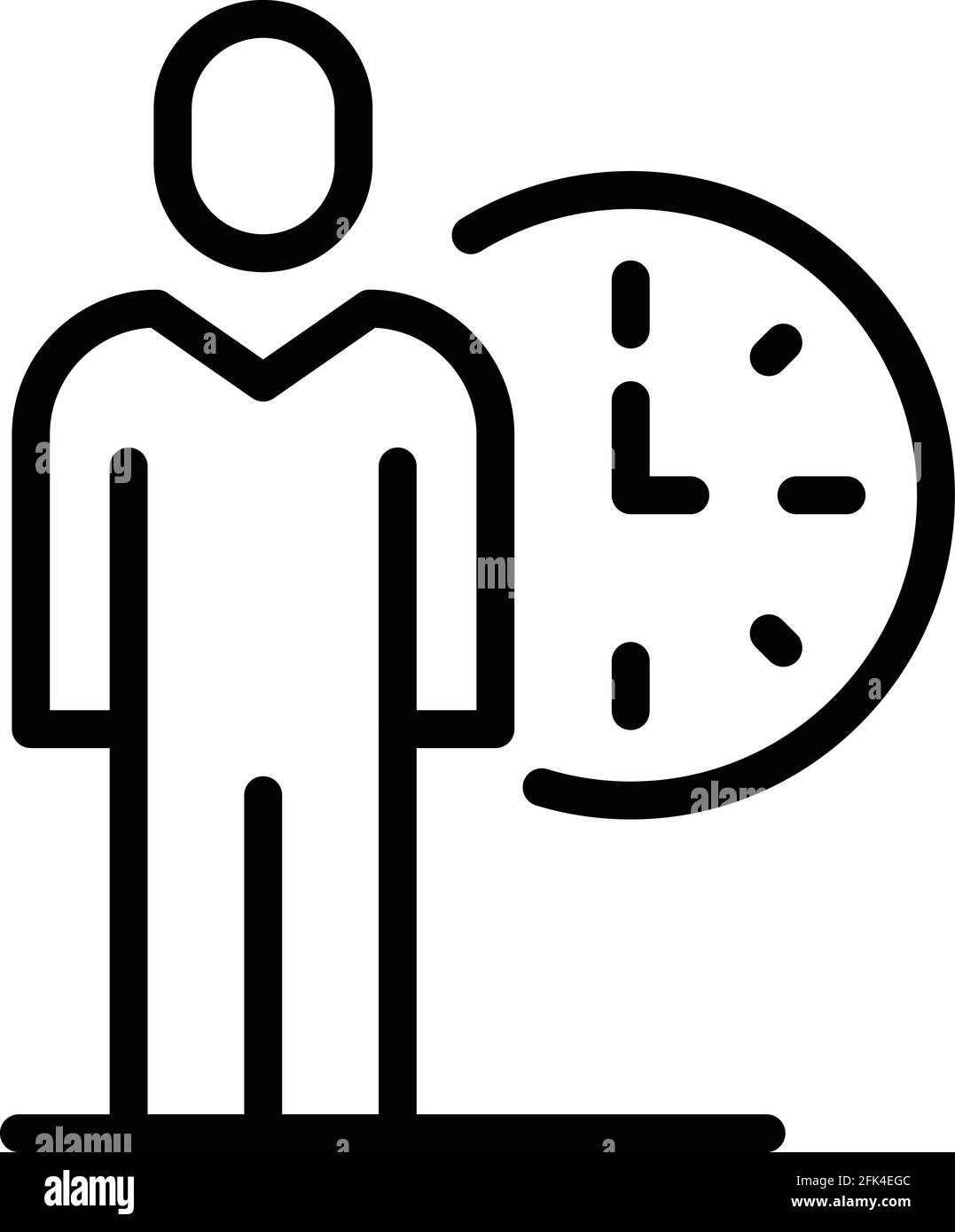 Rush job day time icon. Outline Rush job day time vector icon for web ...