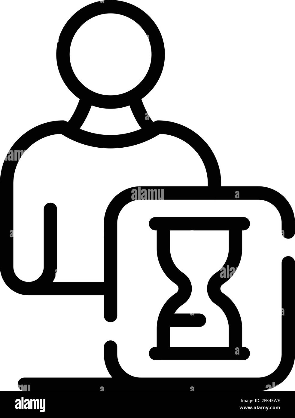 Rush job time management icon. Outline Rush job time management vector ...