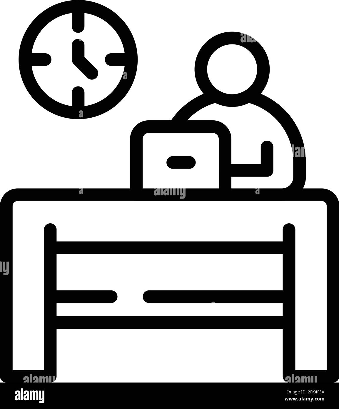 Rush job workplace icon. Outline Rush job workplace vector icon for web ...