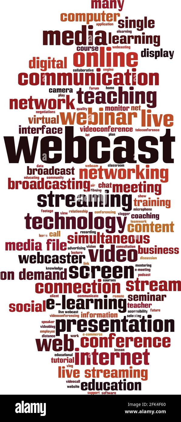 Webcast word cloud concept. Collage made of words about webcast. Vector ...