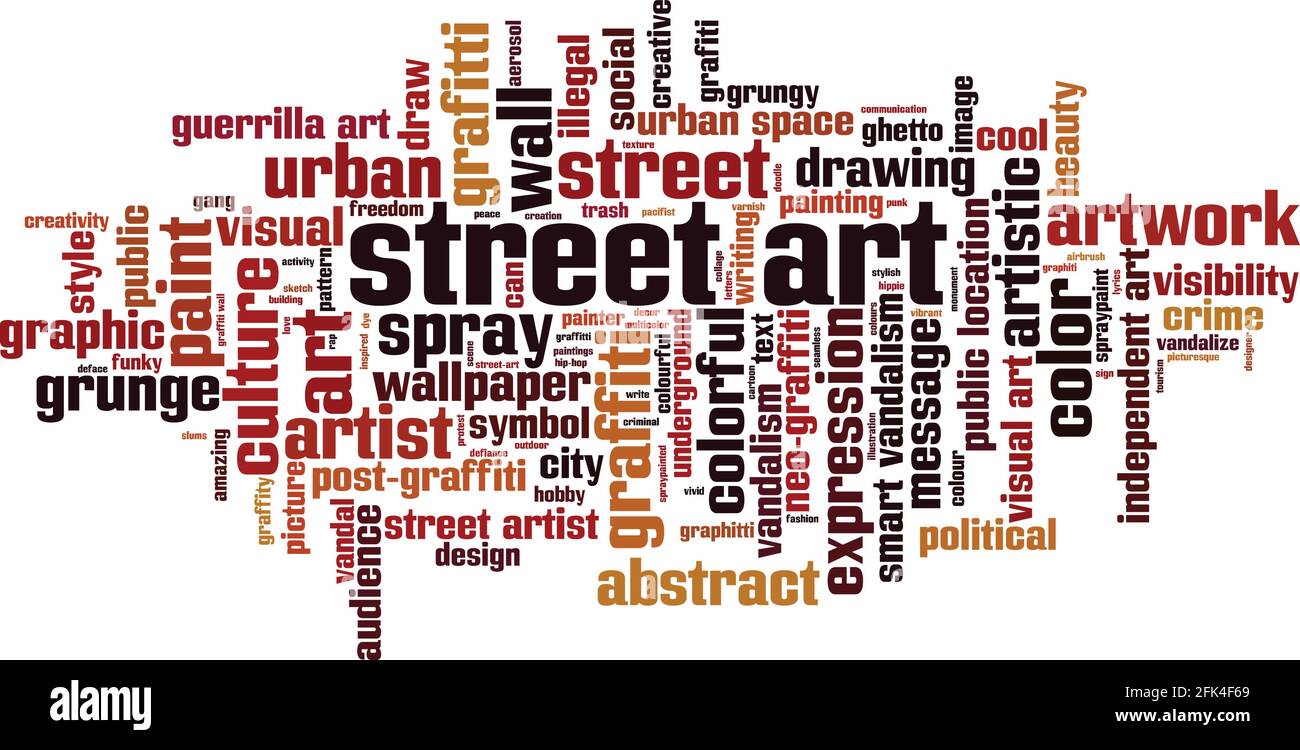 Street art word cloud concept. Collage made of words about street art ...