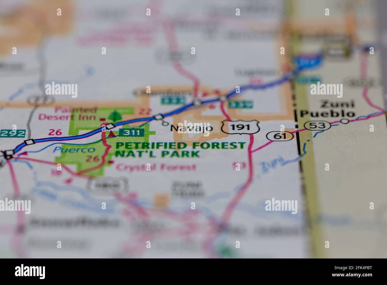 Navajo on a map hi-res stock photography and images - Alamy